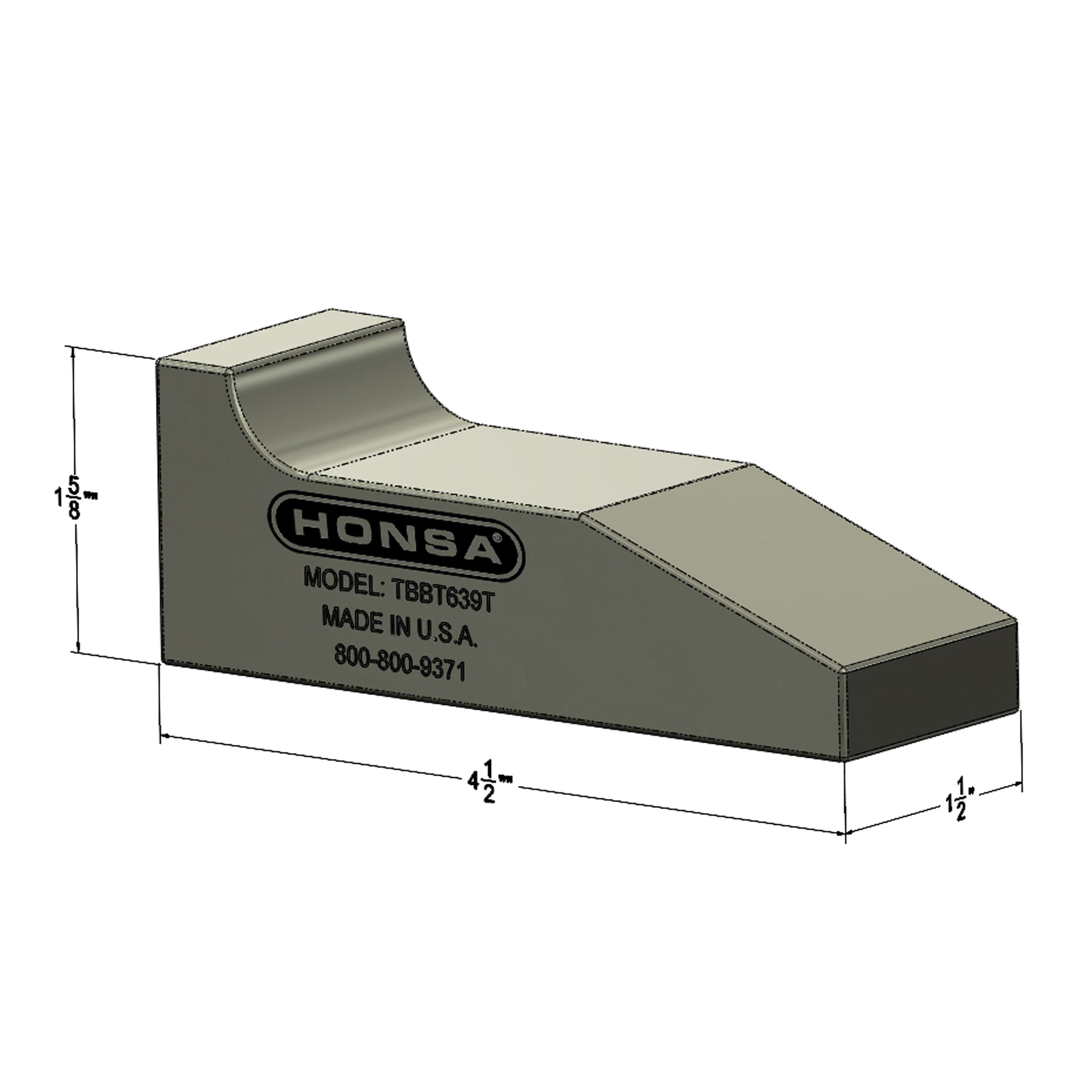 Tungsten Bucking Bar Bb-19: 1.12 Lbs 0.38 X 0.75 X 6 Inch Ergonomic ...